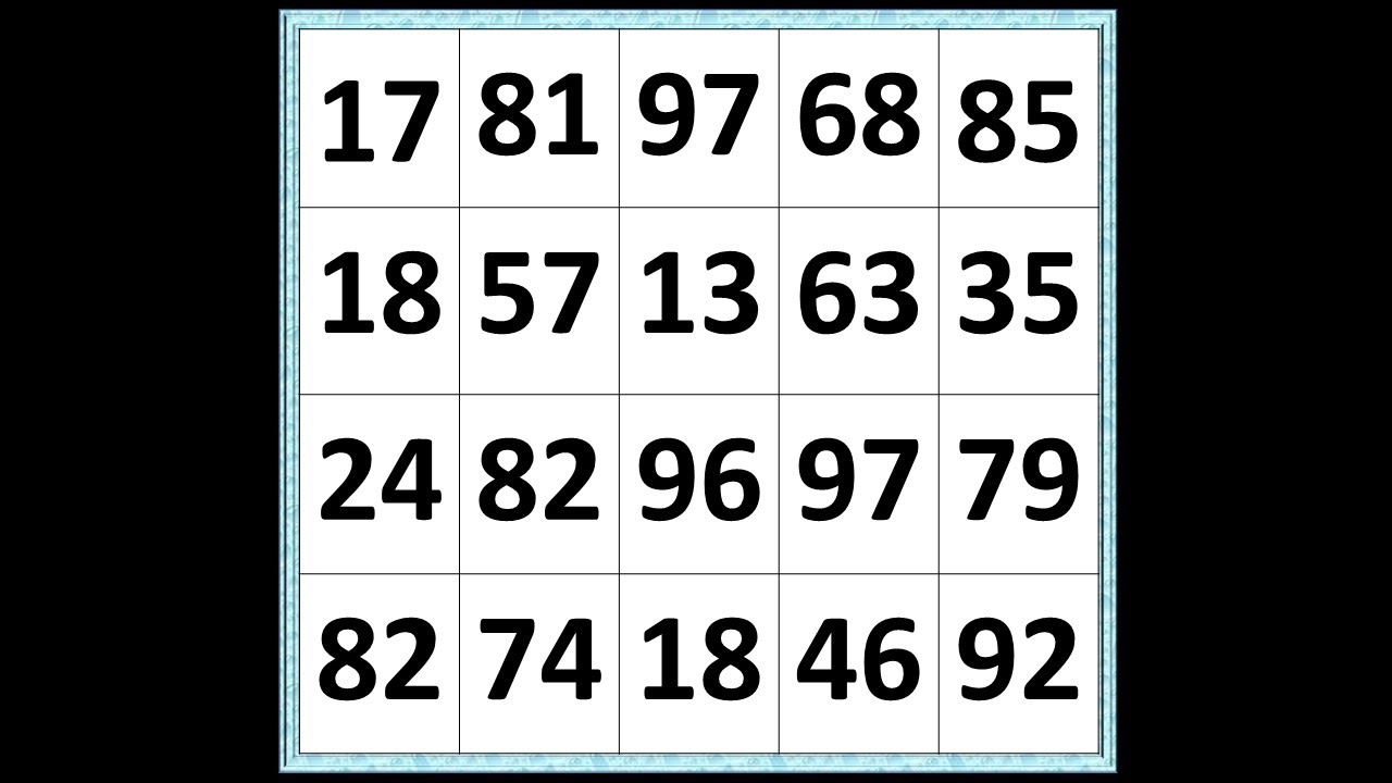 Number Search Regular practice of finding numbers strengthen brain ...