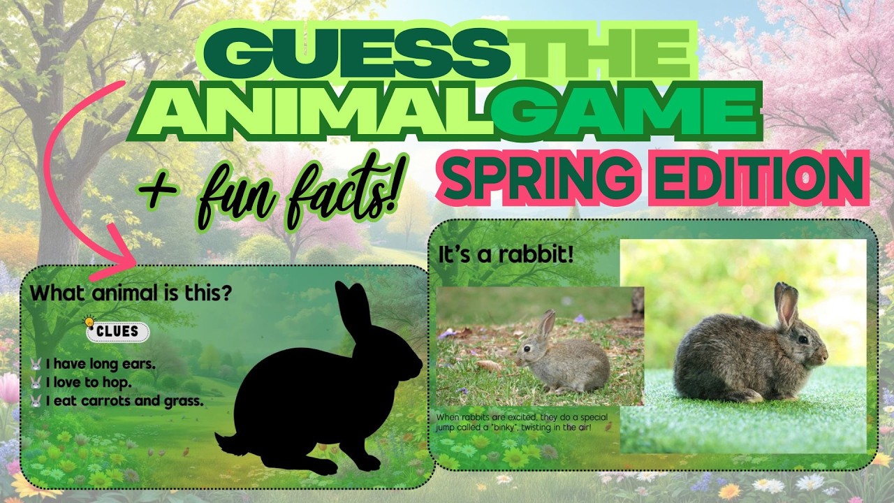 Spring Animal Quiz Fun Facts & Learning for Kids! - YouTube