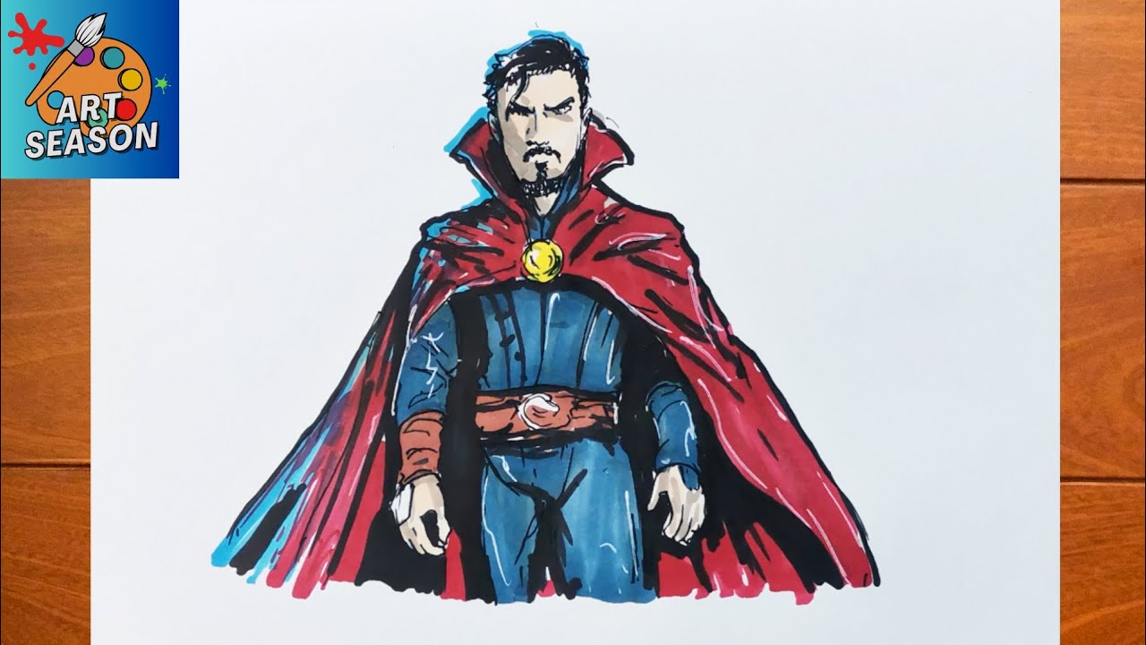 How to Draw Dr. Strange Step by Step - YouTube