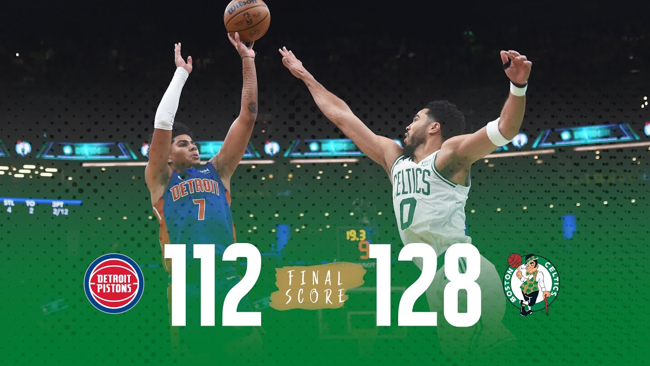 FULL GAME HIGHLIGHTS: Celtics beat Pistons 128-112 to get fourth ...
