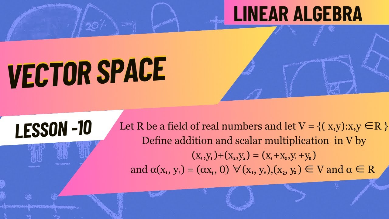 Lesson 10: Let R be a field of real numbers and let V = {( x,y):x,y ∈R ...