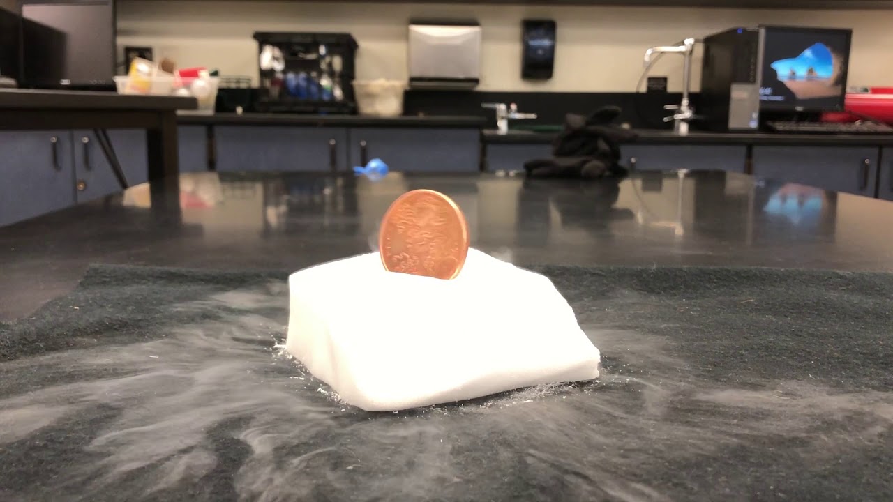 Coin in Dry Ice - YouTube