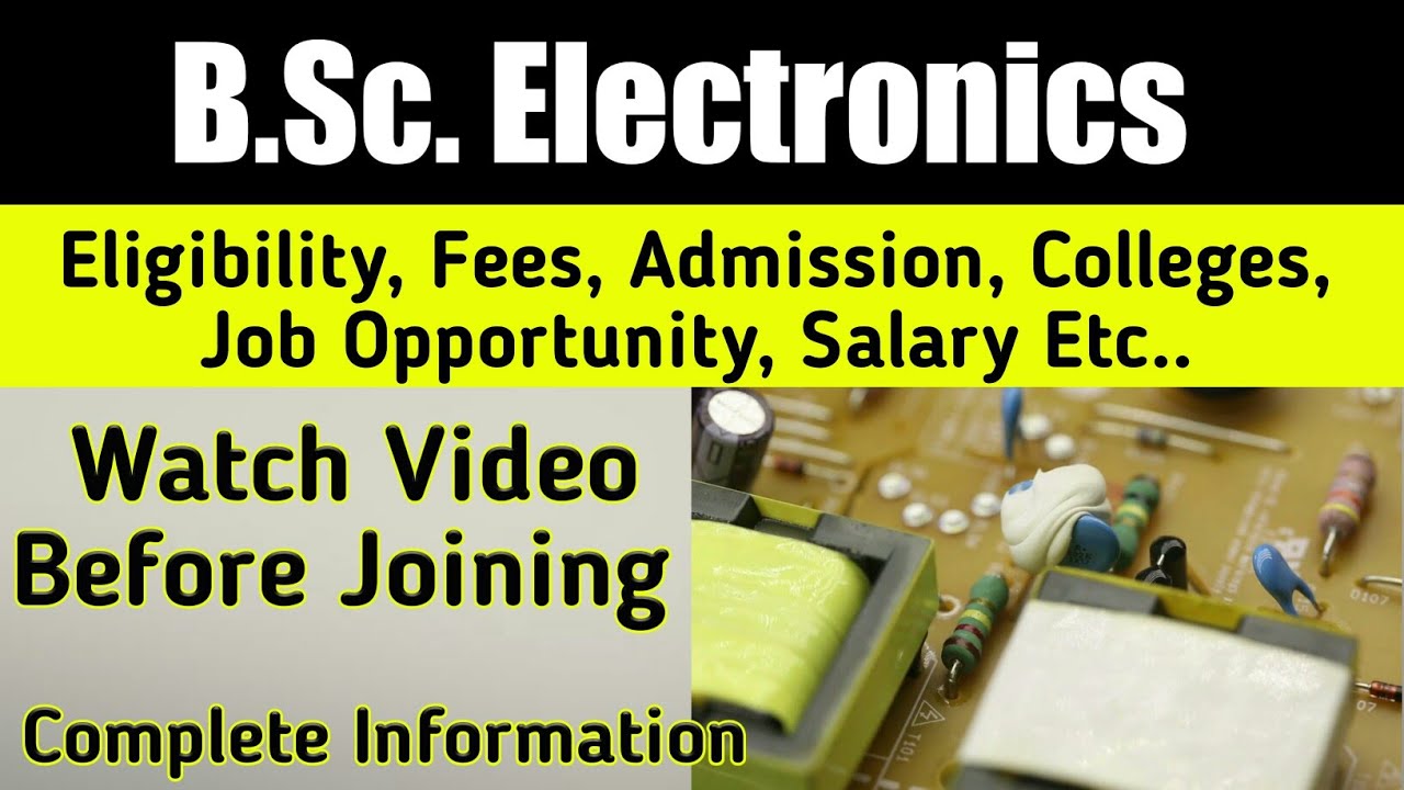 BSc Electronics Course Details in Telugu | BSc Electronics Course in ...