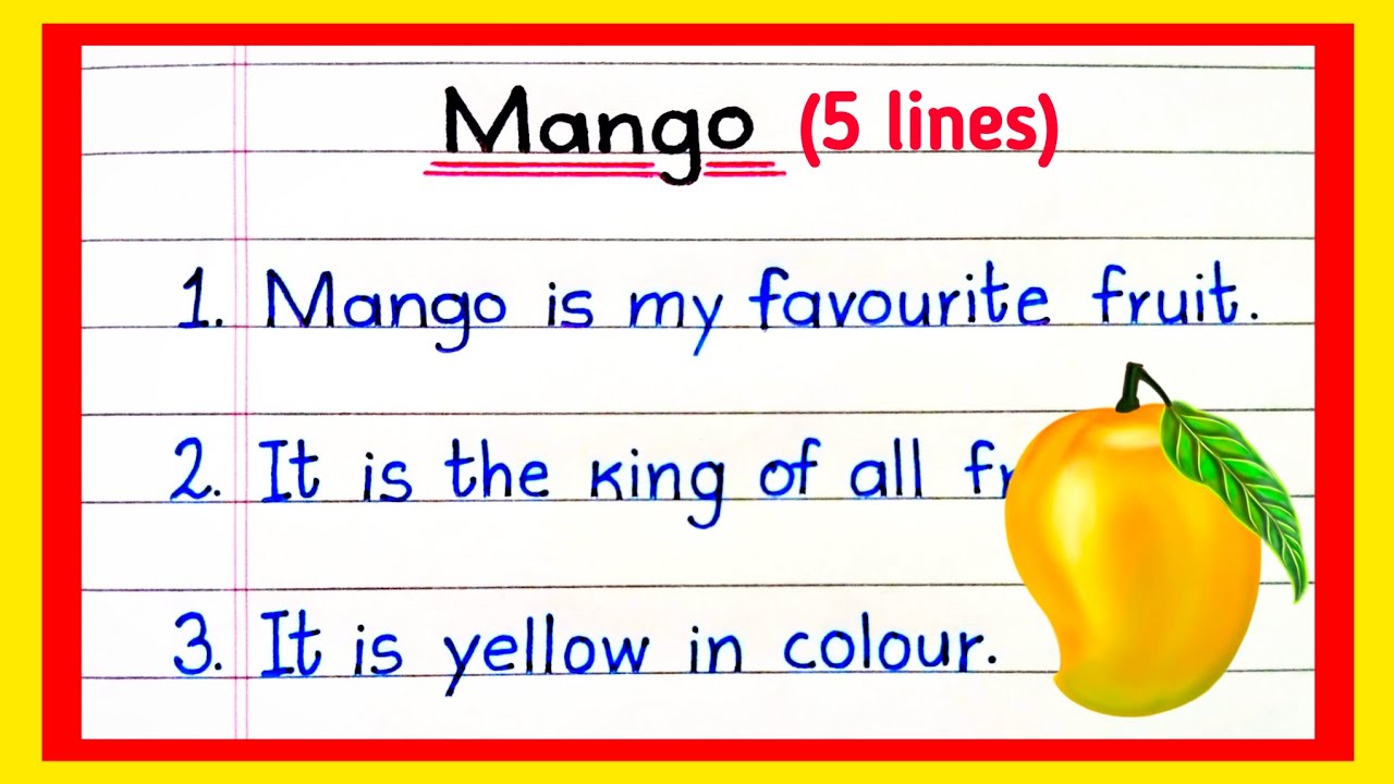 5 lines on National Fruit Mango | Essay on Mango in English | Paragraph ...