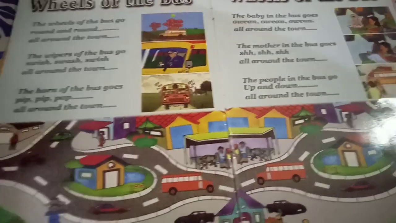 Wheels on the bus poem reading for kids - YouTube