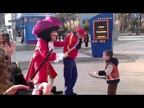 Daniel V Hook Sword fight in Disneyland Paris Jan - YouTube