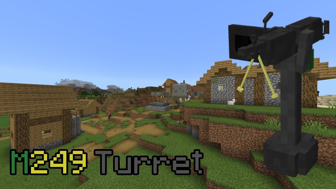 SCP: Dystopia - M249 Turret (v1.3) [Minecraft BE] - YouTube