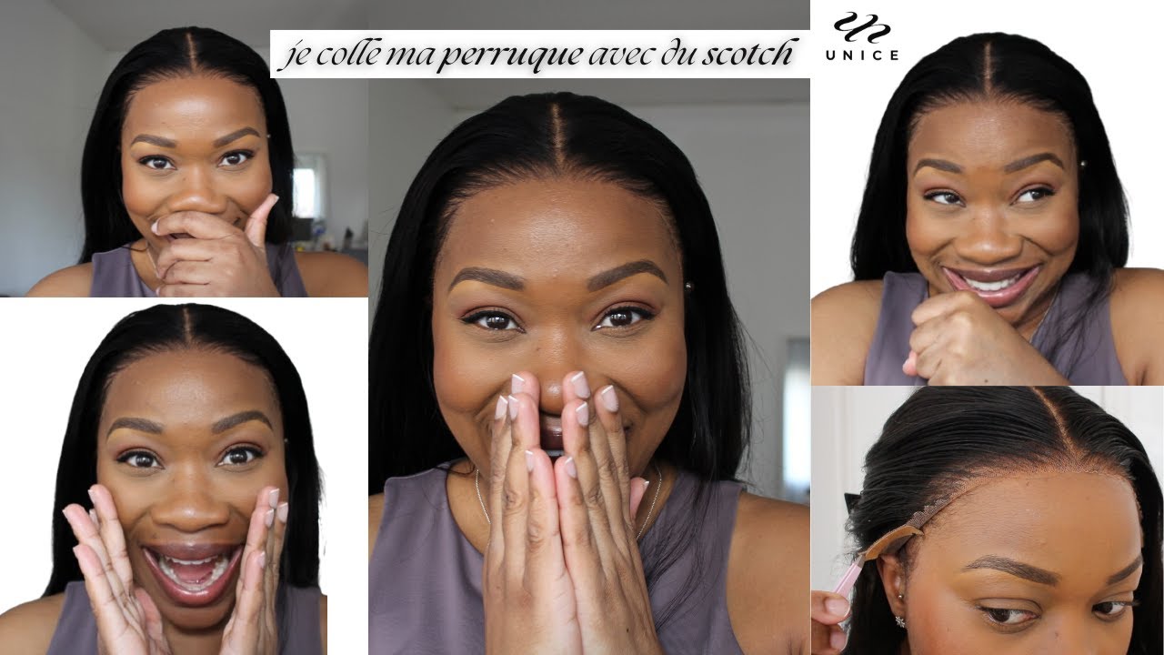 Comment coller sa perruque avec des bandes adhésives- avec UNICE HAIR ...