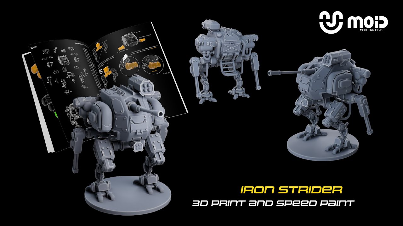 Creating the 6mm Iron Strider Mech: Printing, Assembling, and Painting ...