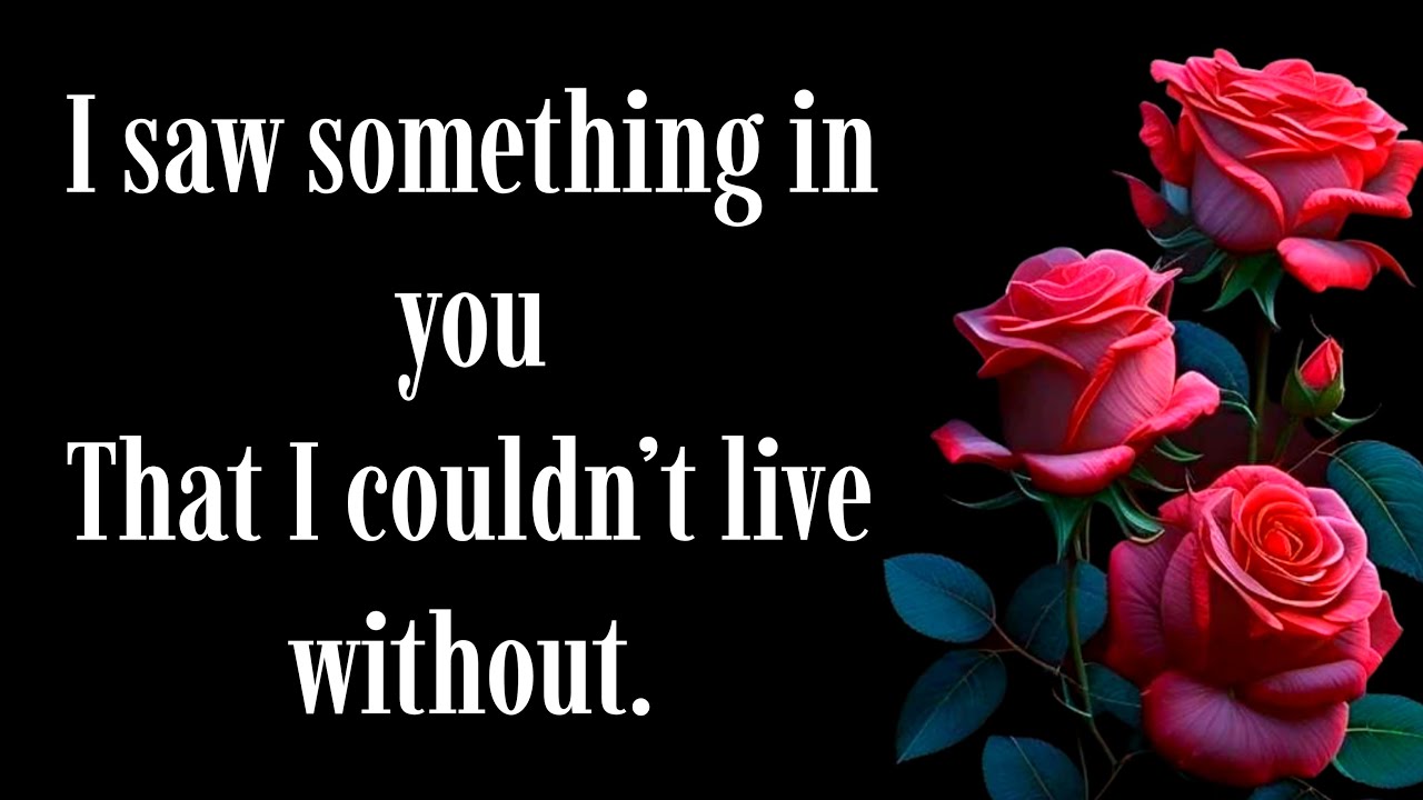 Stunning Love Poem: I Felt You Within Me... - YouTube