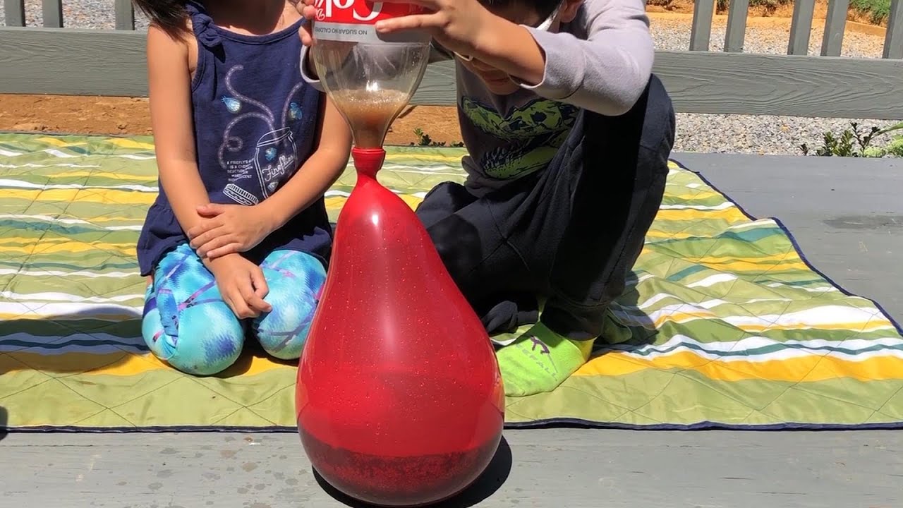 Coke And Mentos Balloon Experiment Learn Colors Youtube