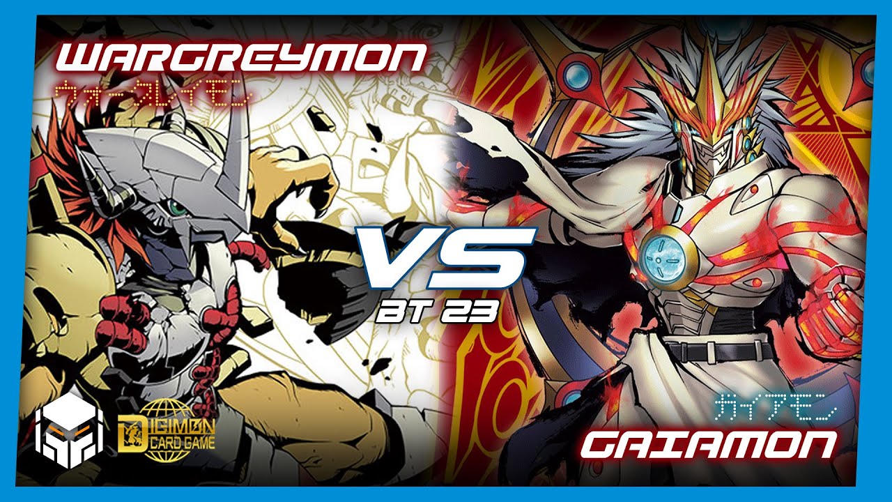Wargreymon vs Gaiamon [Digimon Card Game & TCG BT23] - YouTube