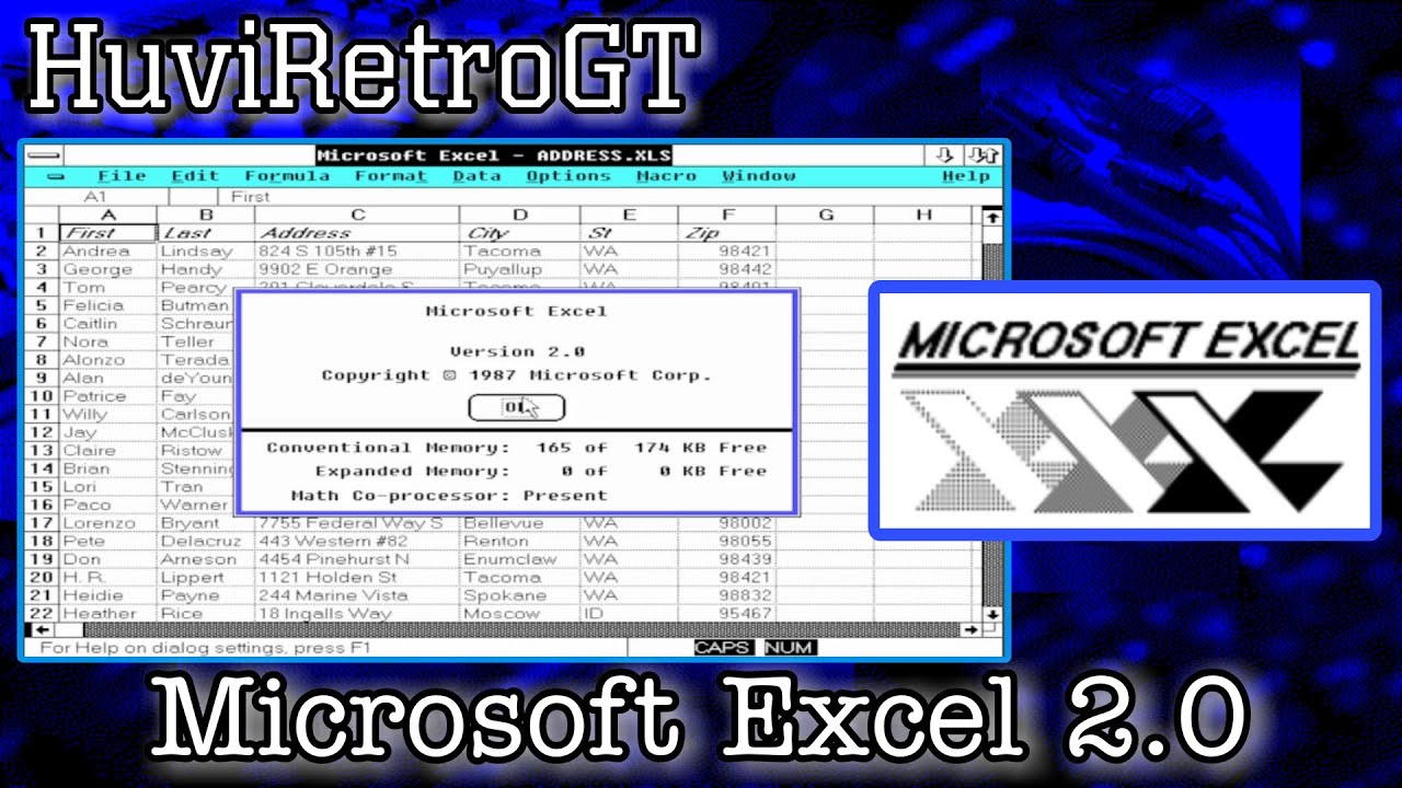 HUVI RETRO: Instalación de Microsoft Excel 2.0 - YouTube