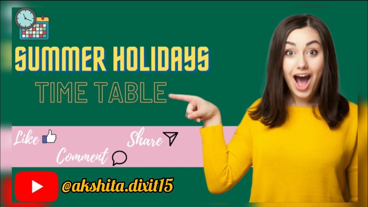 This super cool timetable for your hot summer holidays. - YouTube