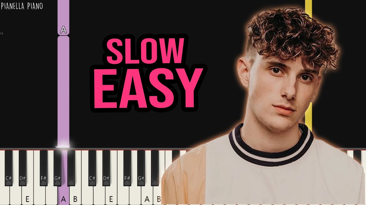 Jvke Golden Hour Slow Easy Piano Tutorial By Pianella Piano Youtube