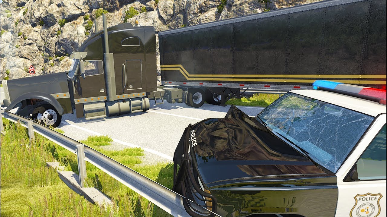 Crazy Police Chases #18 - BeamNG Drive - YouTube