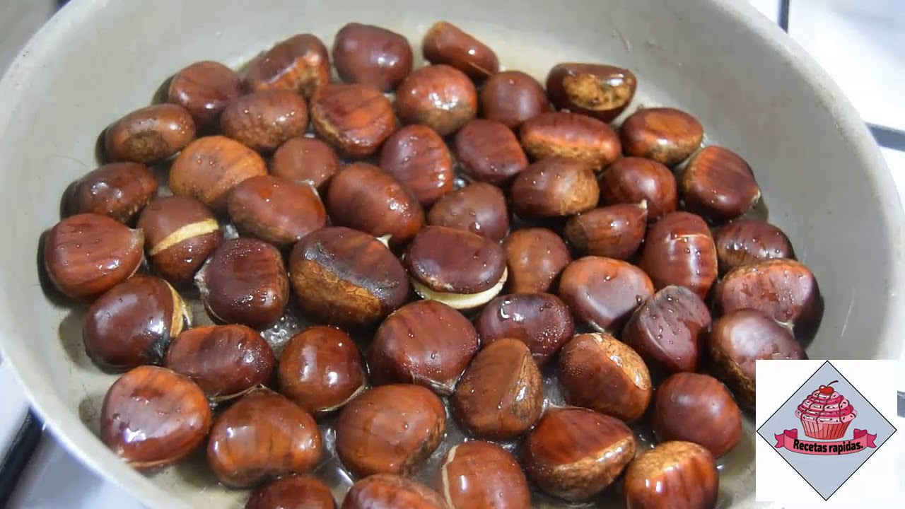 Como hacer castañas asadas - YouTube