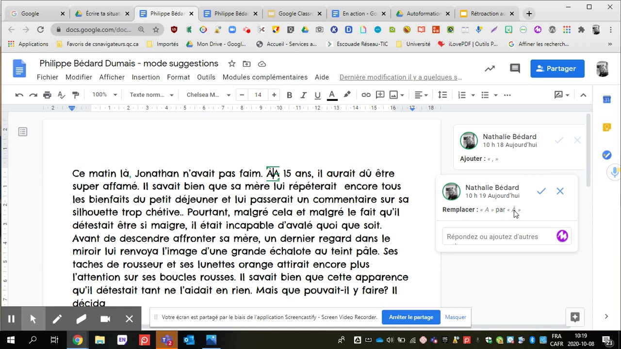 Mode suggestions dans Google Docs - YouTube