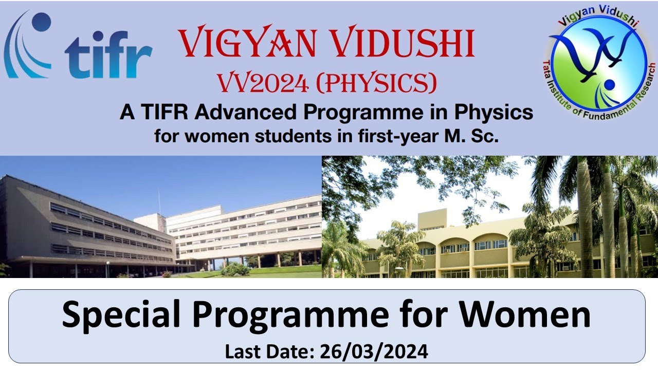 TIFR Vigyan Vidushi Programme 2024 II TIFR Advance Programme in Physics ...