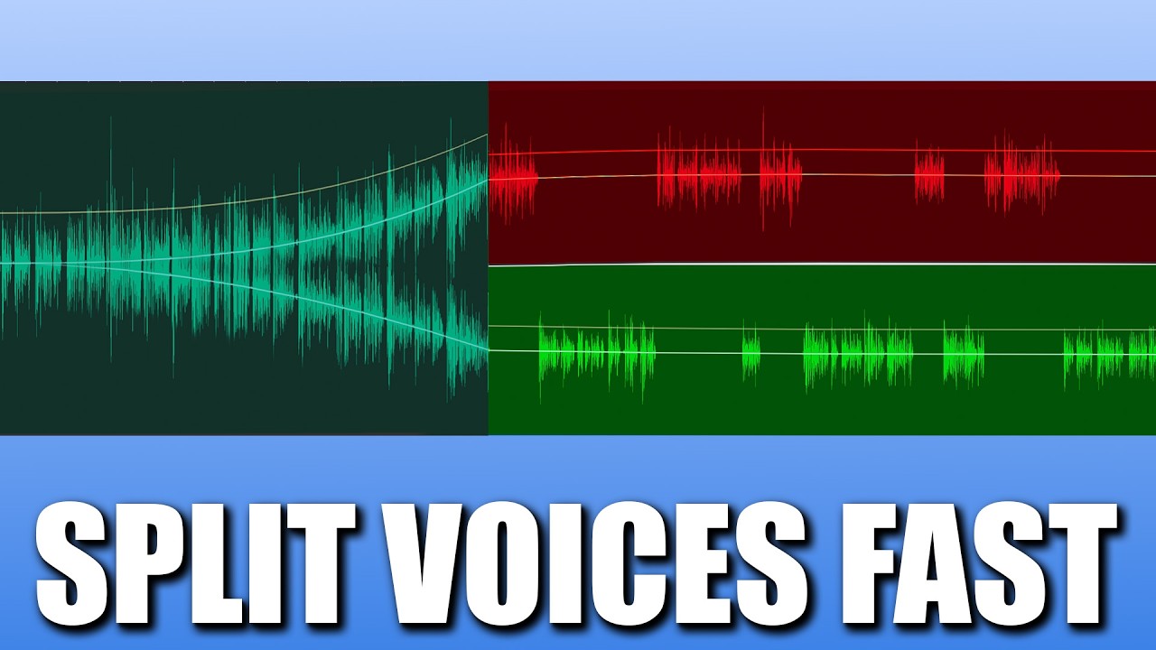 How To Split Voices In One Audio Track FAST! - YouTube