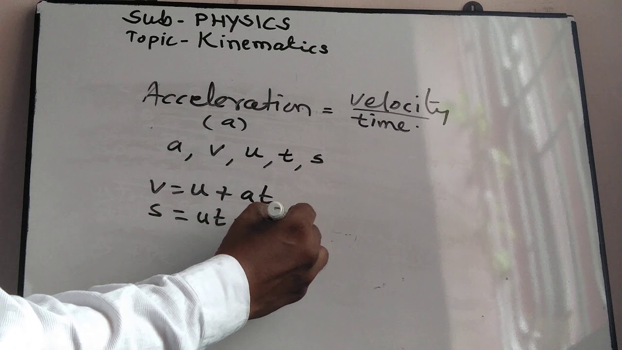 How to derive kinematic equations in simple way -by Prof. Sunil Nagrale ...