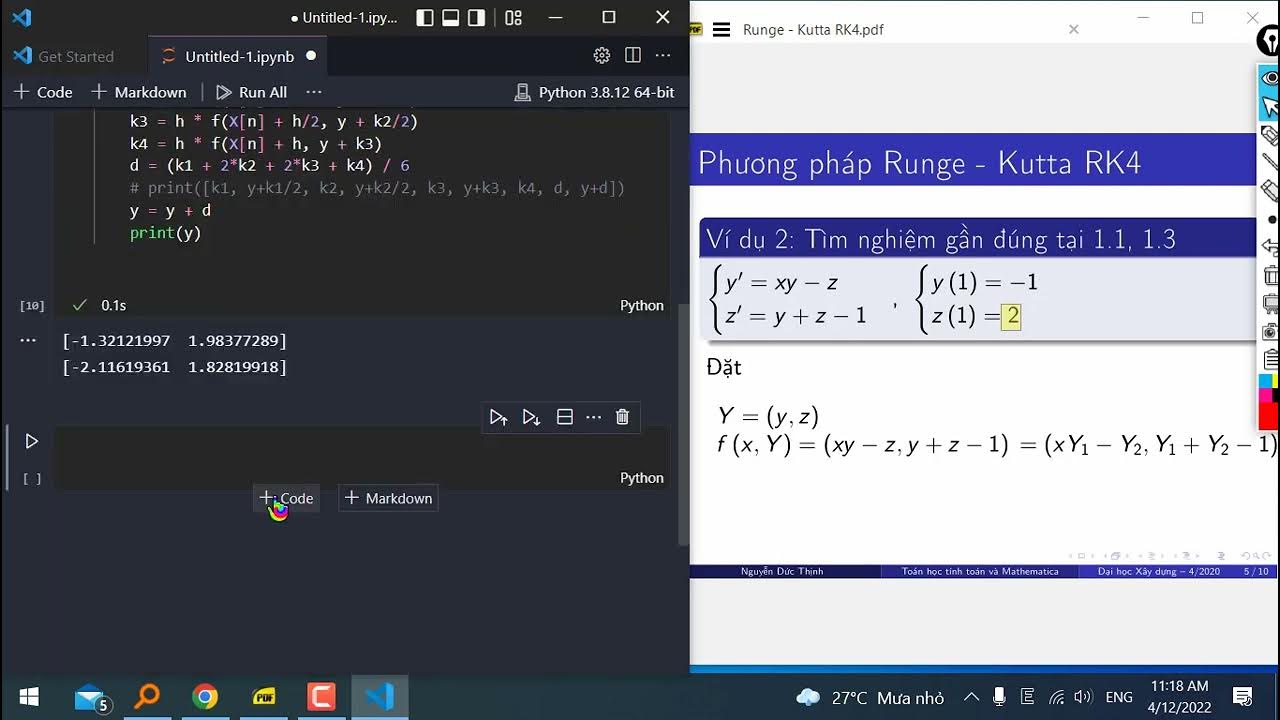 Phương pháp Runge-Kutta RK4 - YouTube