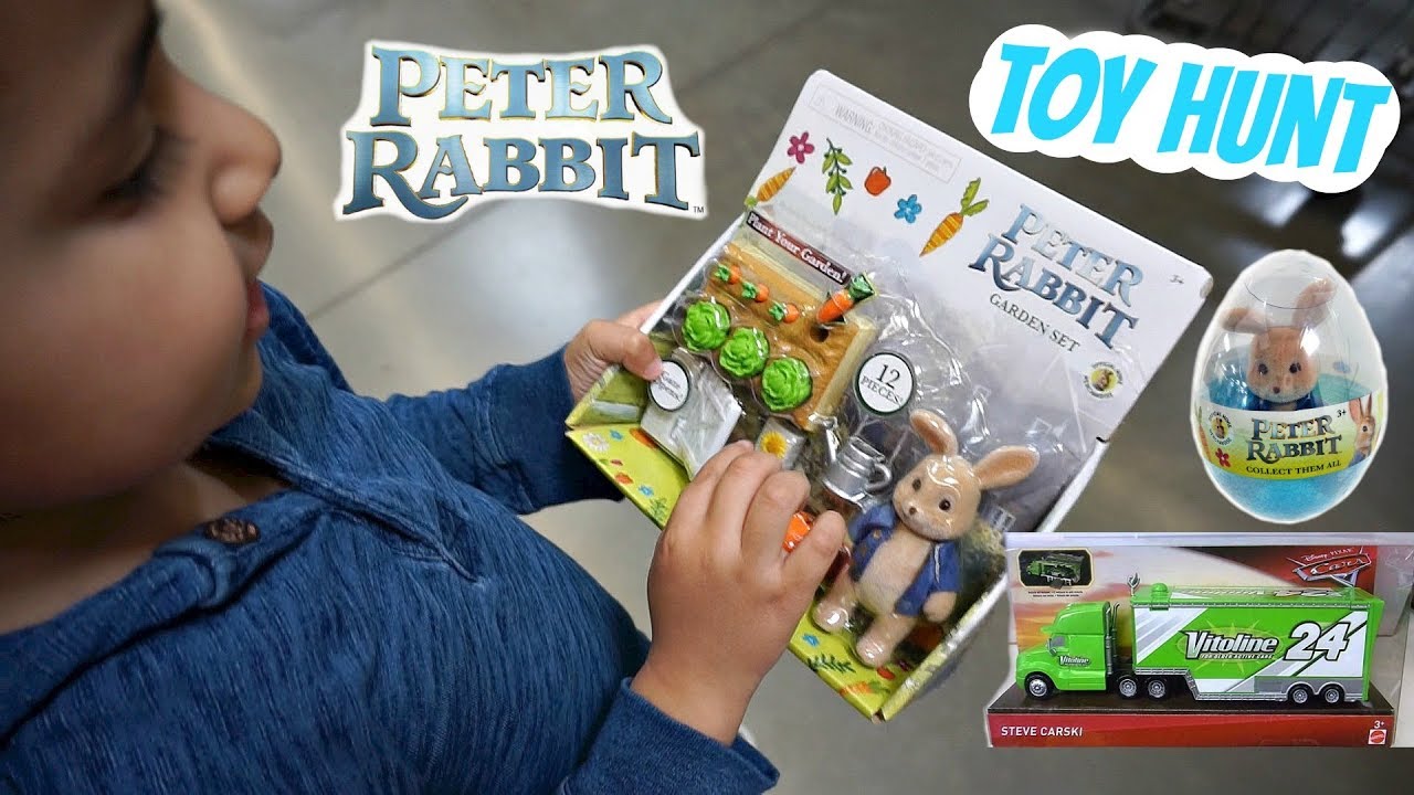 TOY HUNT 2018 PETER RABBIT Movie toys and NEW CARS 3 diecast cars - YouTube