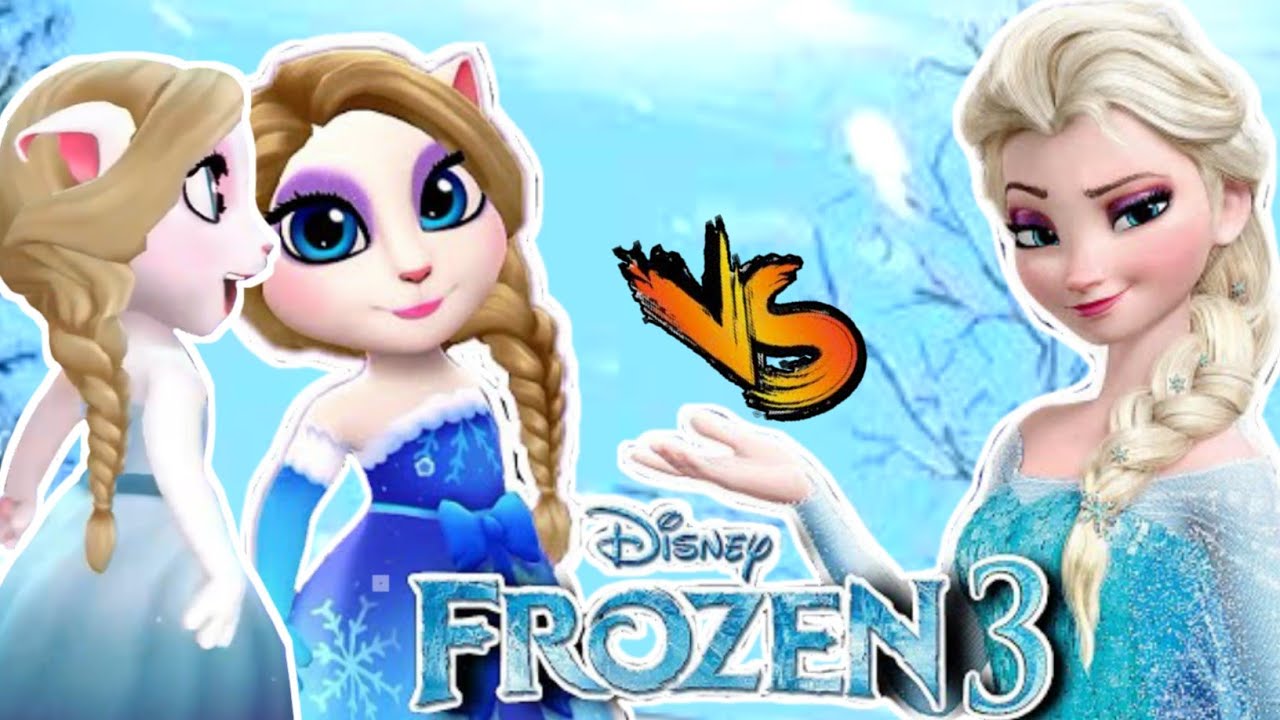 My Talking Angela 2 VS Elsa Frozen Challenge 😍🥰 - YouTube