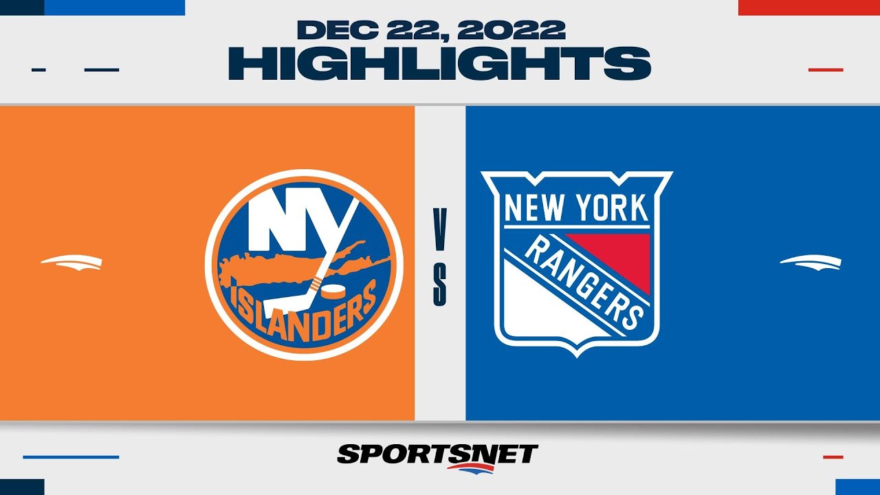 NHL Highlights | Islanders vs. Rangers - December 22, 2022 - YouTube
