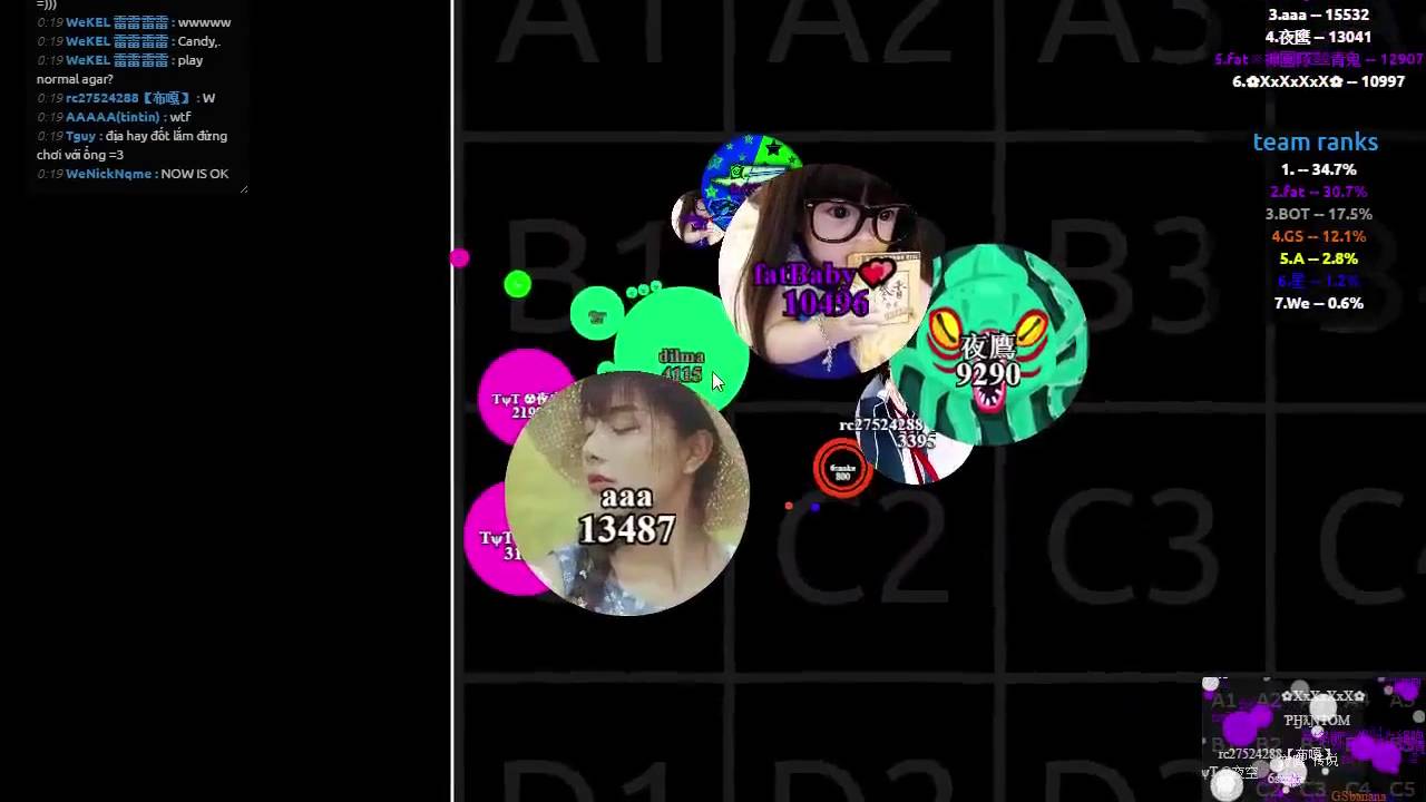 senpai agar (private agar.io server) gameplay - YouTube