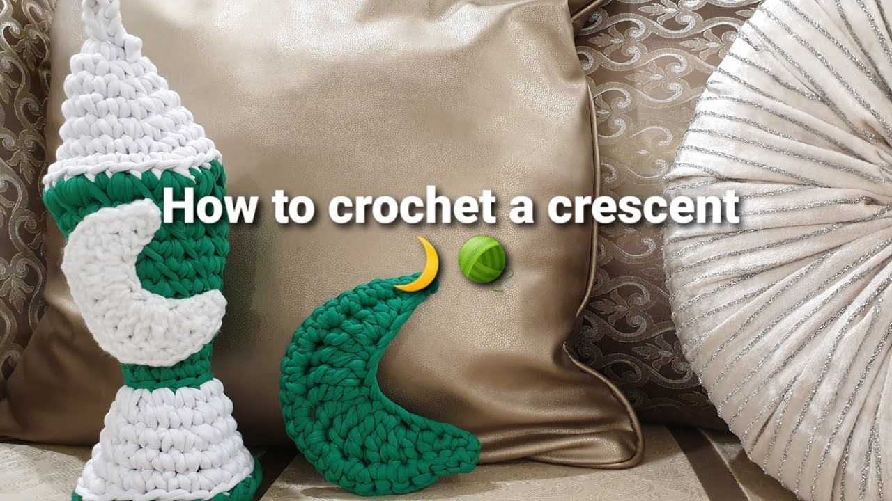 How to crochet a crescent🌙🌙 super easy ⚘🧶 - YouTube