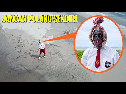 JIKA KAMU MELIHAT ANAK SD KEPALA POCONG CEPETAN LARI !!!
