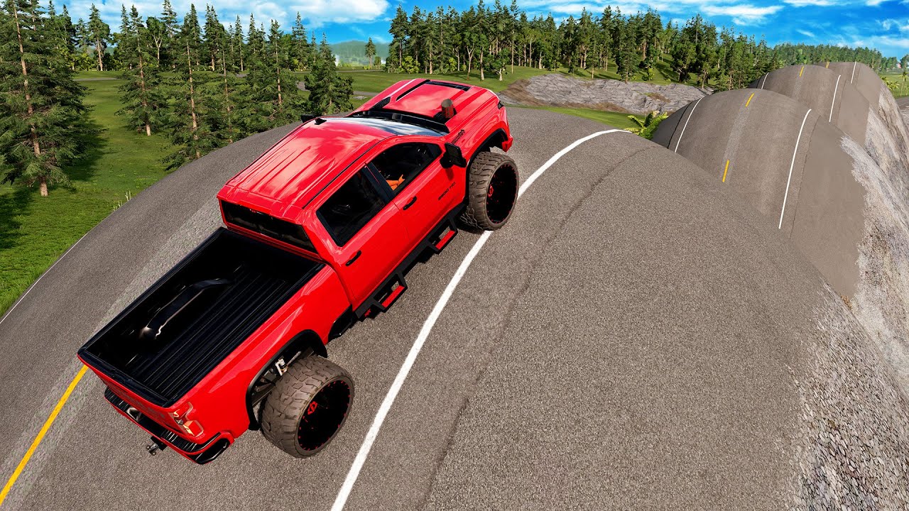 Cars vs Switchback Road Challenge #1 in BeamNG Drive - YouTube