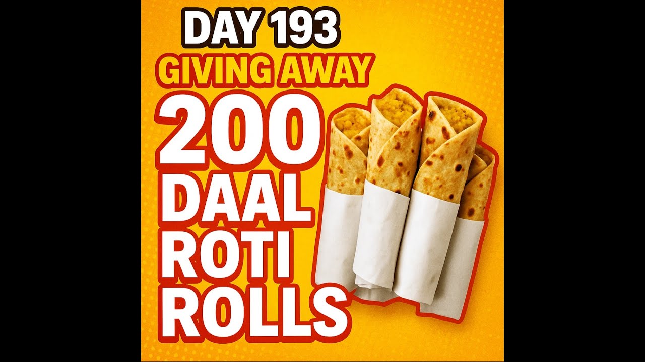 Cooking 200 daal roti rolls for the homeless (Day 193 Ride-along) - YouTube