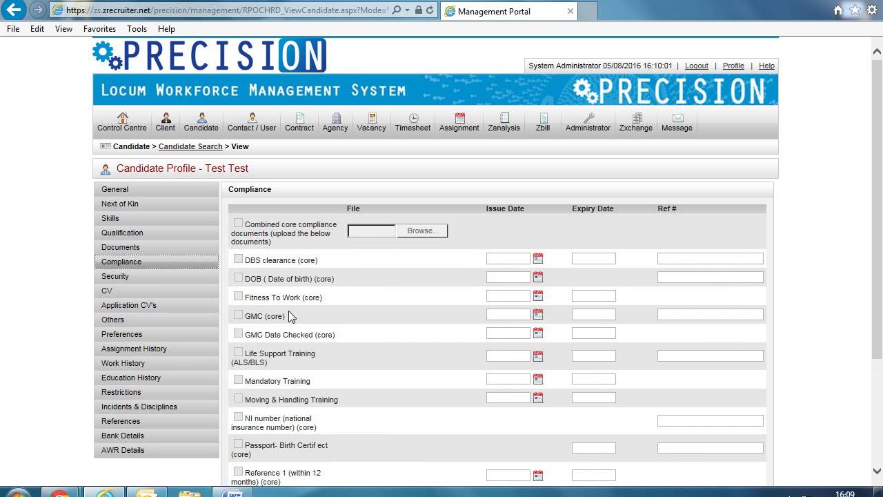 Precision Submit Candidate with Compliance Documents - YouTube