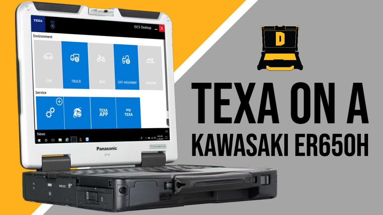 TEXA on a 2017 Kawasaki ER650H - YouTube