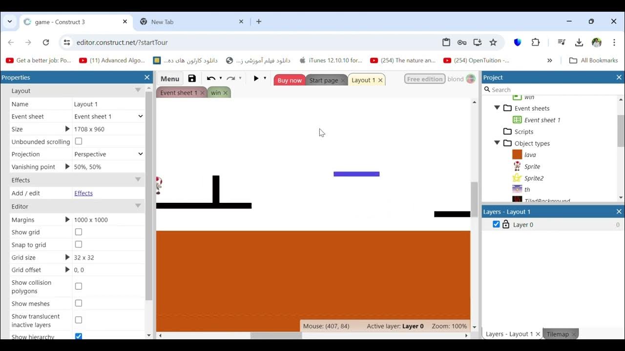 Part 2 making a game in CONSTRUCT 3 - YouTube