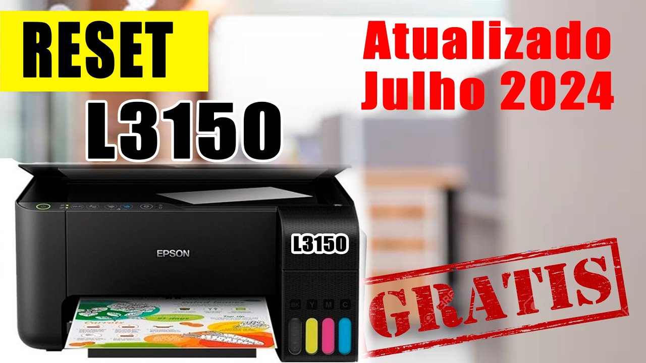 Reset Epson L3150 Atualizado julho 2024, almofadas de tintas cheias - YouTube