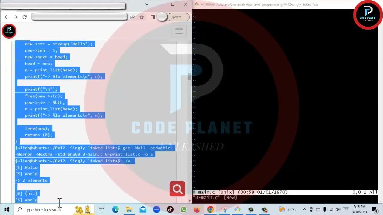 0x12 C Singly linked lists 100% Complete Step by step - YouTube