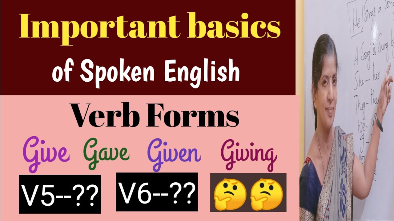 Useful and important basics of Spoken English l Verb Forms l Learn ...