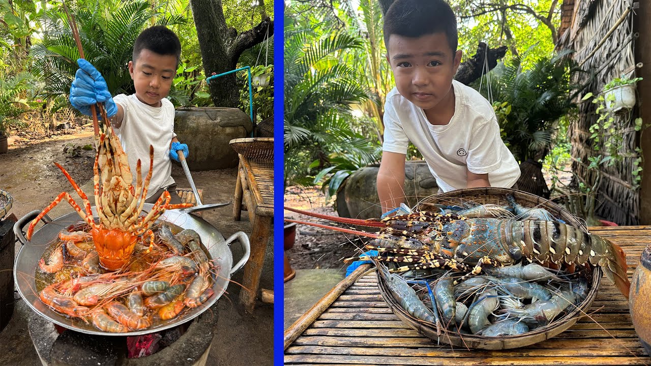 Yummy Big lobster cooking by country chef - Chef Seyhak - YouTube