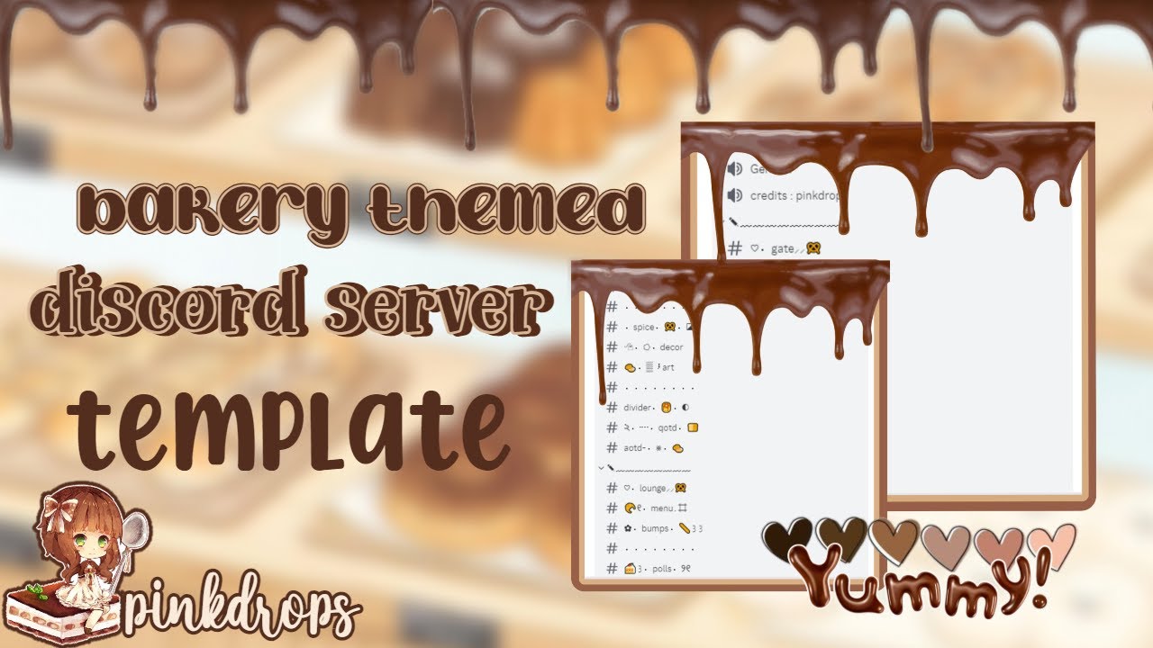 “🥐﹒bakery themed discord server template﹒pinkdrops〣 - YouTube