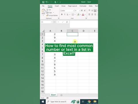 How to find most common number or text in a list in Excel? | mode ...