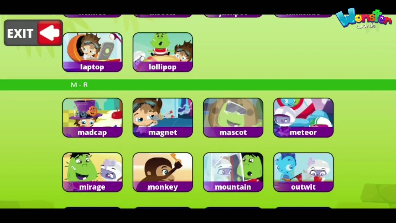 Wonster Words - Challenge Words Scroll (in-game-demo) - YouTube