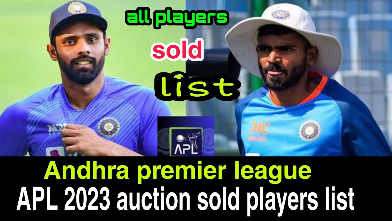 APL 2023 auction sold players list || Andhra premier league season 2 ...