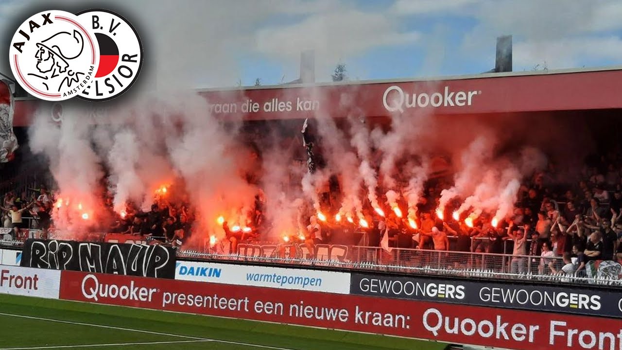 EXCELSIOR - AJAX 2:2 | Ajax Amsterdam Fans Pyro & Vuurwerk in Retterdam ...