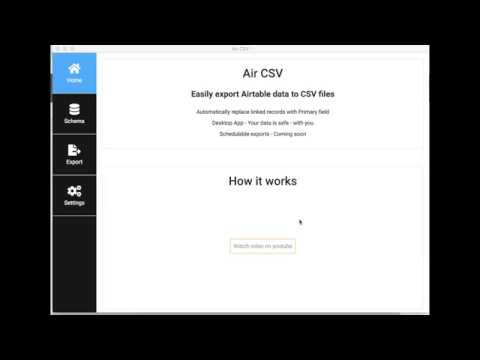 AirCSV - Export Airtable data to CSV files - YouTube