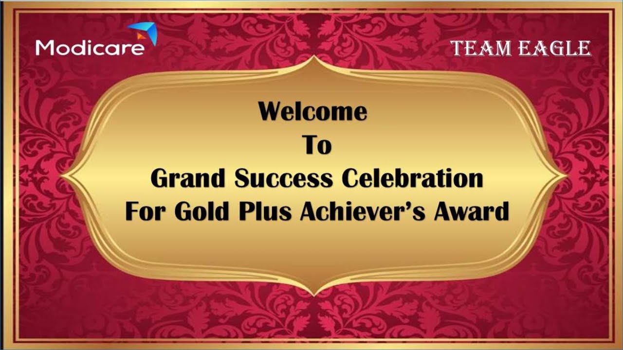Modicare Team Eagle GOLD PLUS Business Men & Women Award Achiever For ...