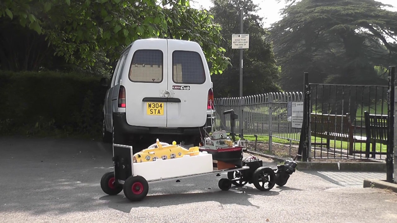 MODEL BOAT REMOTE CONTROLLED TROLLEY - YouTube