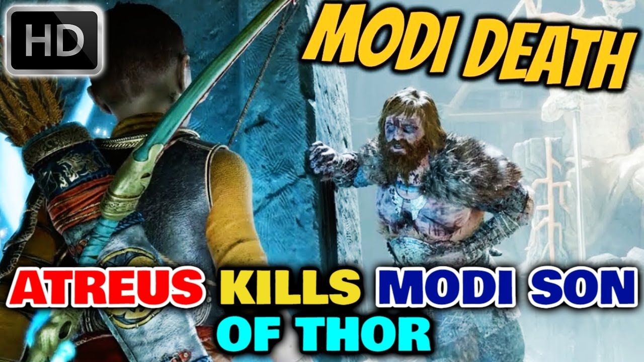 GOD OF WAR 4 Atreus Kills Modi Son of Thor - YouTube